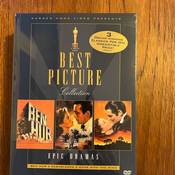 Media | Three Oscar Classic Dvds Benhur Casablanca Gone With The Wind ...